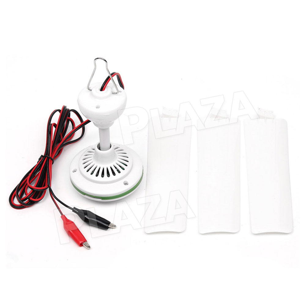 3 Blades 12V Ceiling Fan Outdoor Caravans Camping Ideal For Solar Power ...