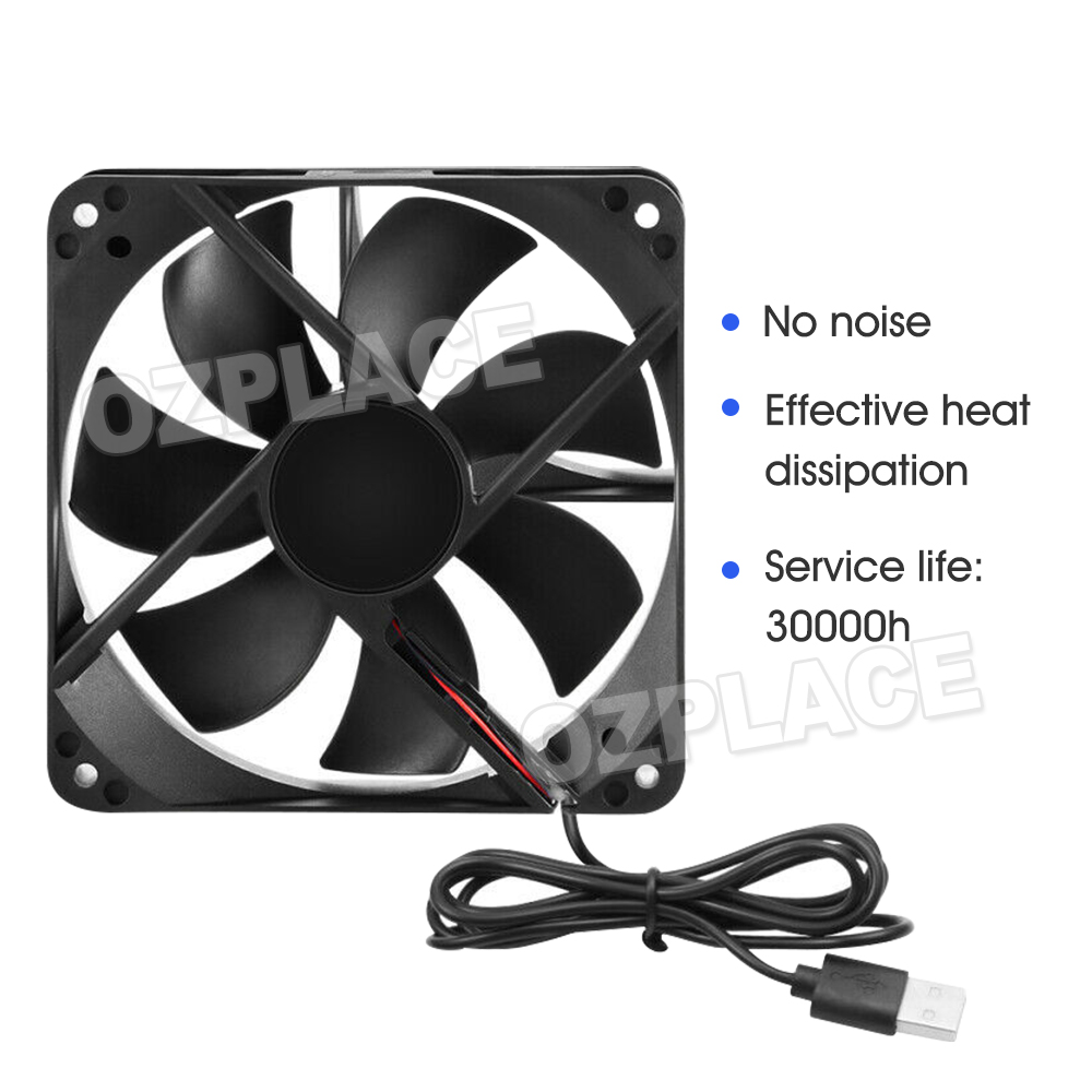 2PCS 120mm USB Cooling Fan Silent Fan Computer Case PC CPU Case DC 5V ...